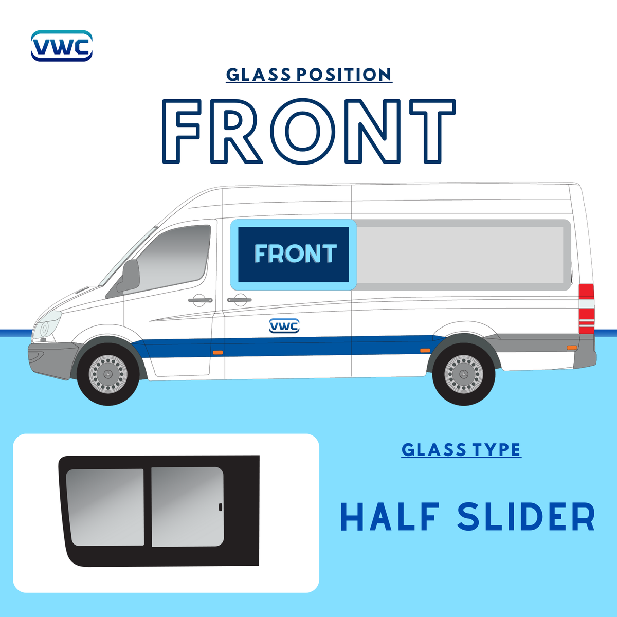 Mercedes Sprinter 2006-Current Left Passenger Side Window XLWB – Van ...