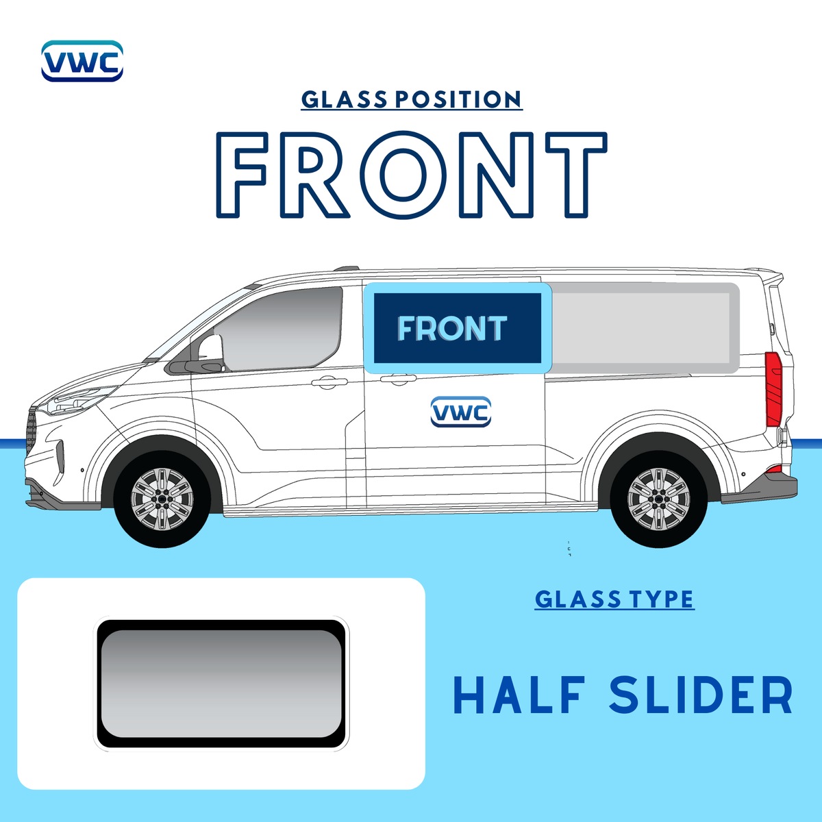 Ford Transit Custom 2024-Current Left Passenger Side Window LWB – Van ...