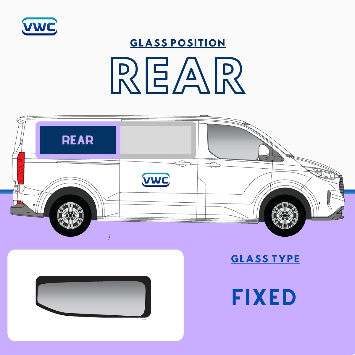 Ford Transit Custom 2024-Current Right Driver Side Window XLWB – Van ...