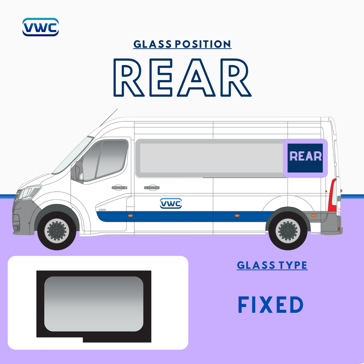 Renault Master 2010-Current Left Passenger Window LWB – Van Window Company