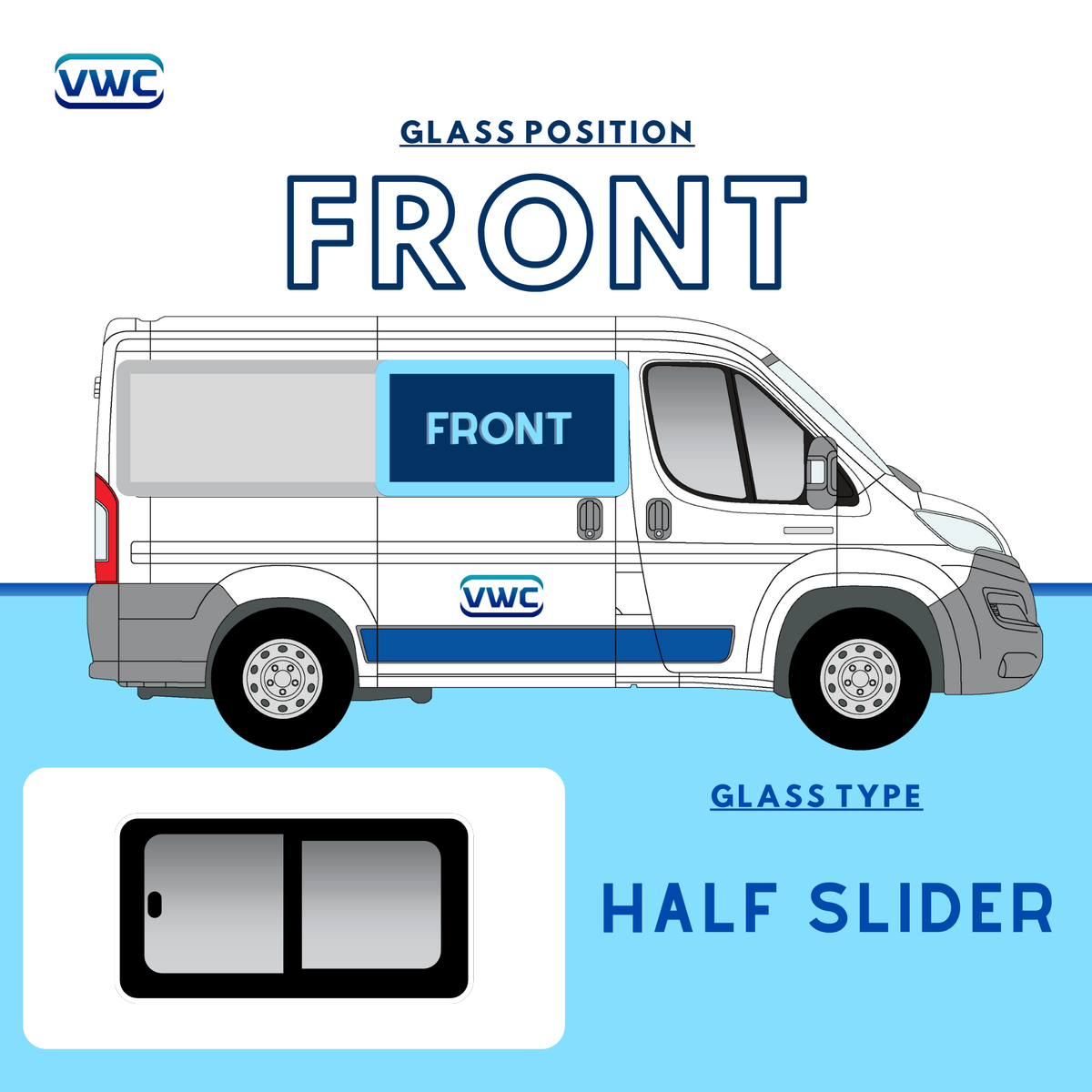 Citroen Relay 2007-2023 Right Driver Side Window SWB – Van Window Company