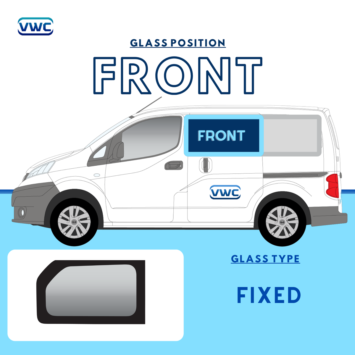 Nissan Nv200 2013-2023 Left Passenger Side Window LWB – Van Window Company
